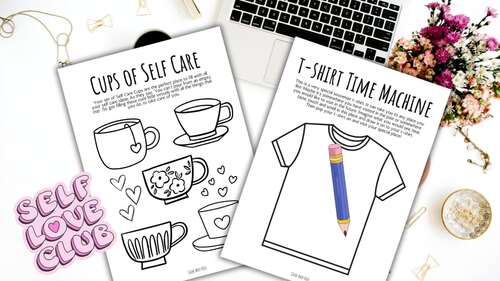 Self Love Creative Worksheets for Building Self Esteem and Practicing ...