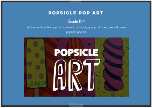 Popsicle Art Lesson for Elementary School by Kaitlyn Whitenight | TPT