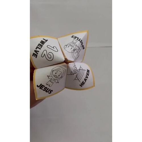 Jesus and 12 Apostles Bible Cootie Catcher, Sunday School Craft, Church ...