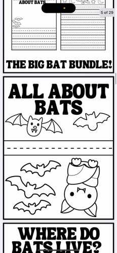 All About Bats: Big Bat Bundle! Activities, Crafts & Worksheets | TPT