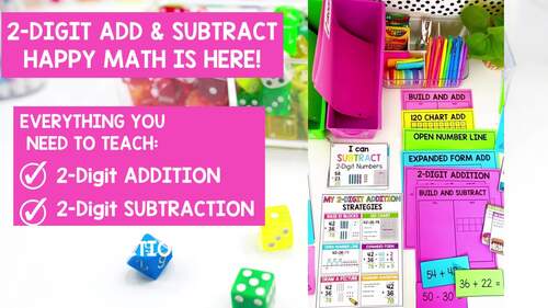 2 digit Addition and Subtraction to 100 1st Grade Guided Math Unit Lessons