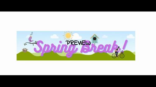 Animated "Spring Break!" Google Classroom Header (ANIMATED GIF) | TPT