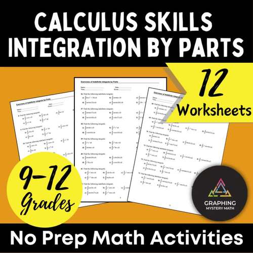 No Prep Integration by Parts Circuit Training Calculus BC 12 Math ...