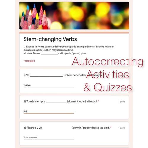 Stem Changing Verbs in Spanish Present Tense Lesson Plans and Curriculum