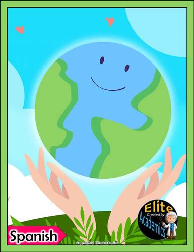 Earth Day SPANISH Unit w/ Test- Día de la Tierra- Actividades y Examen!