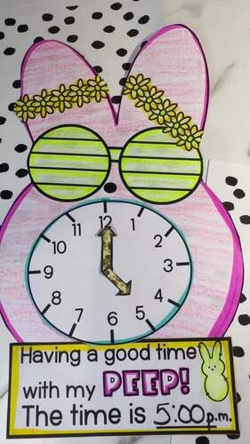 Telling Time Clock Craft Easter Spring by The Teaching Diva Corner