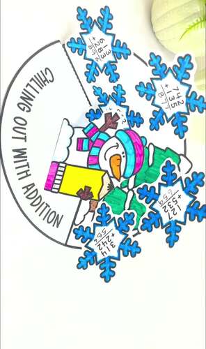 Winter Snowflake Math Craft 3 Digit Addition Subtraction With Without ...