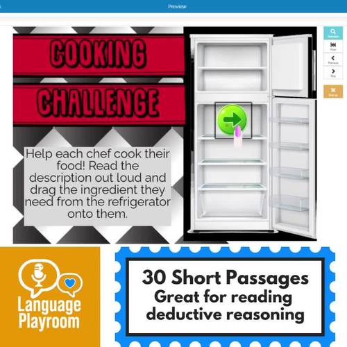 Cooking Food Ingredients - Language Boom Cards for Speech Therapy