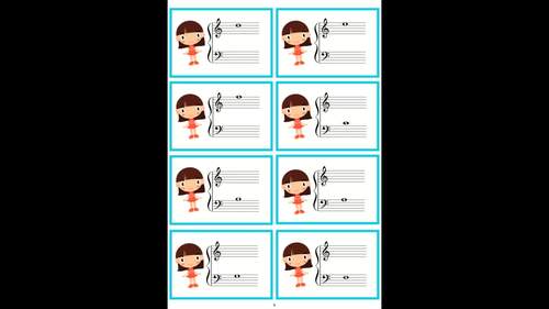 The Grand Staff - Flash Cards by Nessa's Music Printables | TPT