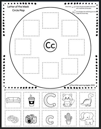 Alphabet & Digraph Circle Maps – Color, Trace, Cut & Paste Activity