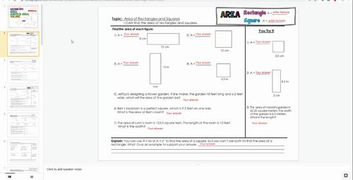 Polygons on the Coordinate Plane, Surface Area & Volume Notes 6th Grade ...