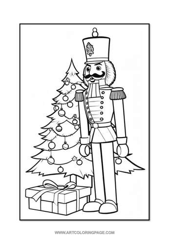 Coloring Page of Nutcracker for Kids 100 Pages: Vol. 1 by Coloringfy