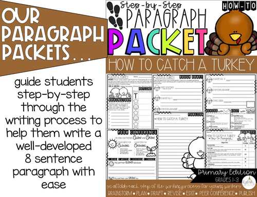 How to Catch a Turkey | Step by Step Paragraph Packet by Stylish In ...