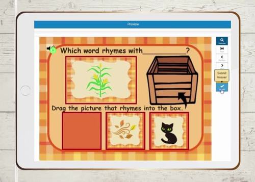 Back to School Rhyming Fall on the Farm (BOOM CARDS) | TpT