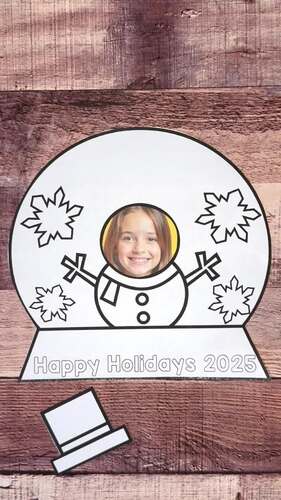 Winter Snow Globe Photo Craft | Holiday Keepsake & December Bulletin Board
