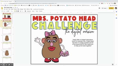 Mrs. Potato Head Challenge by Simply Engagement | TPT