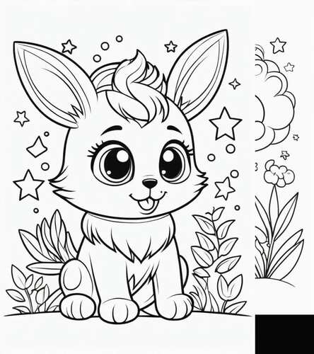 Cute Kawaii Animals Coloring Page, Printable Animals Coloring Pages