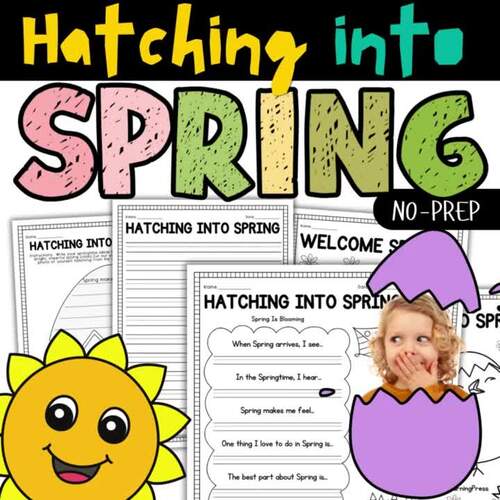 Hatching Into Spring Writing Craft and Decor for Bulletin Board | TPT