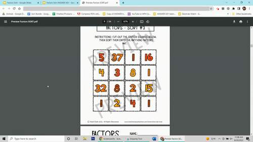 Identify Factors sort and match drag and drop activity for PDF and ...