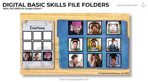 Digital Basic Skills File Folders for Special Ed (REAL PICTURES) Google ...