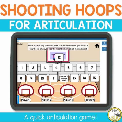 Speedy Speech Quick Articulation Game - Basketball - Digital Boom Cards
