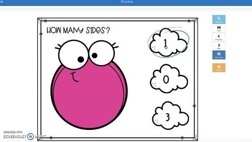2D shape counting sides Boom Learning Cards for Distance Learning