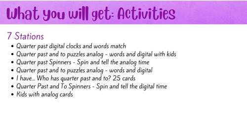 Quarter Past & To - Quarter-Hour Time for Grade 2 by Mrs Gray Loves ...