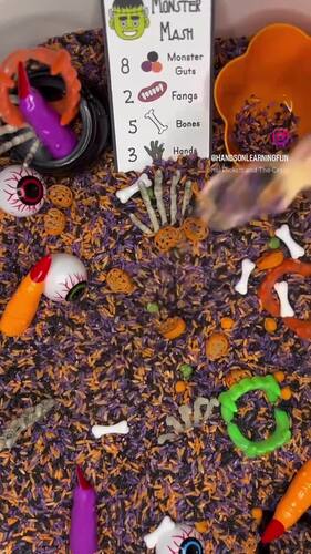 Halloween Sensory Bin Recipe Cards | Monster Mash | Counting Activity ...
