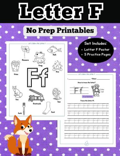 Letter F No Prep Printable / Letters Worksheets / Alphabet Activity by ...