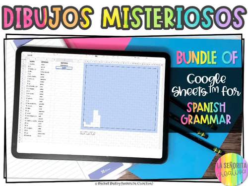 Spanish Grammar Mystery Images | Use with Google Apps by Senorita Creativa