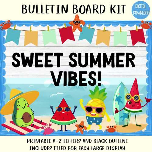 Summer Bulletin Board Kit | Fruit Theme Classroom Decor by Creative ...