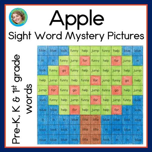 Fall Apples Color by Sight Word Worksheets Independent Reading Fluency ...
