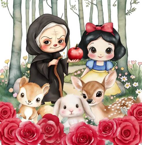 Fairy Tale Princess Clipart – Snow White & The Seven Dwarfs by CharmClipart