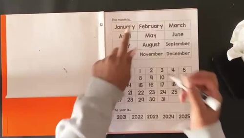 Calendar Binder for Pre-K by Educarebrusa | TPT