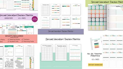 Printable Special Education Teacher Planner - Crayons by Play Therapy ...