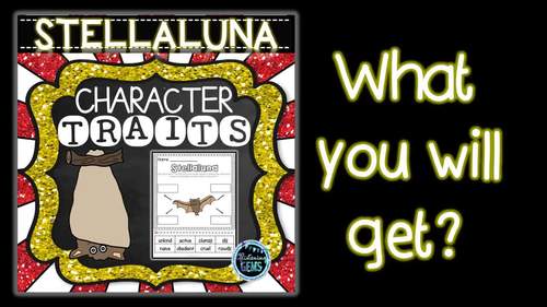 Stellaluna Character Traits Activities by Glistening Gems | TPT