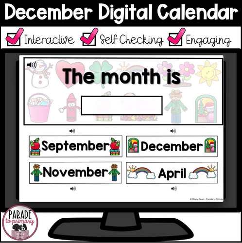 December Calendar & Questions - DIGITAL & PRINTABLE - Distance Learning ...