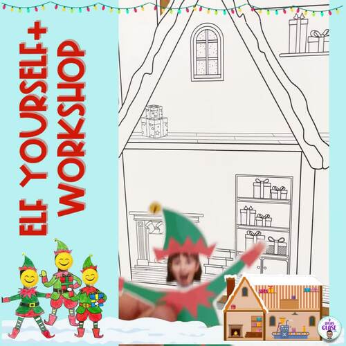 Elf yourself cut out templates-elf craft- Santa's workshop poster ...