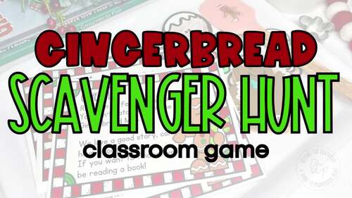Gingerbread Man Scavenger Hunt by Beyond the Playroom | TPT