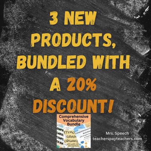 Comprehensive Vocabulary Bundle by Mrs Speech | TPT