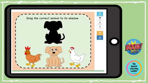 Farm Animals Shape Matching Drag and Drop Activity BOOM CARDS | TPT