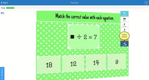 3rd Grade Determine the Unknown in Multiply & Divide | BOOM Cards | 3.OA.A4