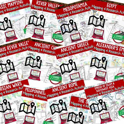 Mesopotamia Map Activity and Research, Mapping Mesopotamia | TPT