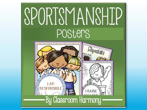 Social Emotional Learning Sportsmanship Posters | Color & B/W Versions | PE