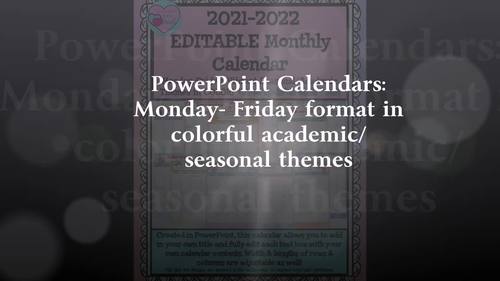 2021-2022 Editable Monthly Calendars UPDATED YEARLY by Counseling with ...