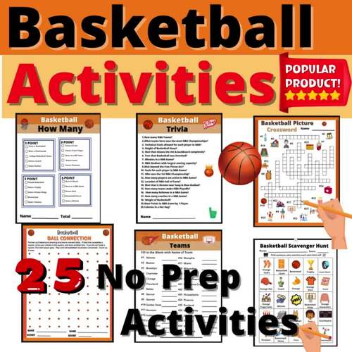 Basketball Activities Lessons No Prep Independent Day March Madness Sub ...