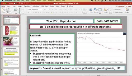 IB Biology D3.1: Reproduction (first exams in 2025) by Engaging Science ...