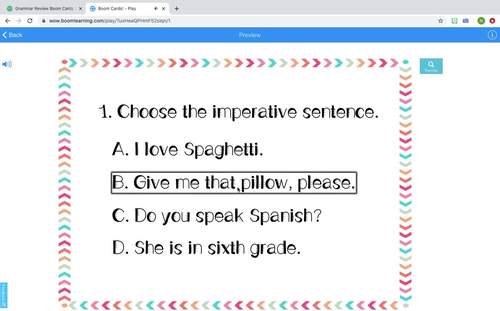 Grammar Review Boom Cards by Interactive Teaching 1 | TpT