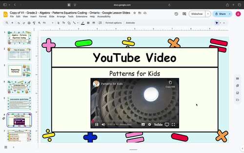 Grade 2 - Algebra - Patterns, Equations, Coding - Google Slides ...
