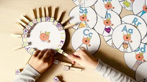 Alphabet Activities ABC Preschool Game Letter Practice Spinners ...